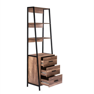 Loon Peak® Chanon 105'' H x 25'' W Steel Ladder Bookcase | Wayfair