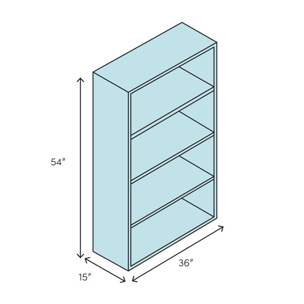 Astoria Grand Johnson 54'' H x 36'' W Wood Standard Bookcase & Reviews ...