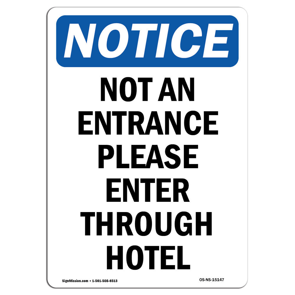 SignMission Not An Entrance Please Enter Through Sign | Wayfair