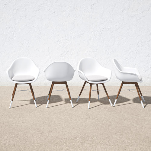 Modern White Outdoor Dining Chairs | AllModern