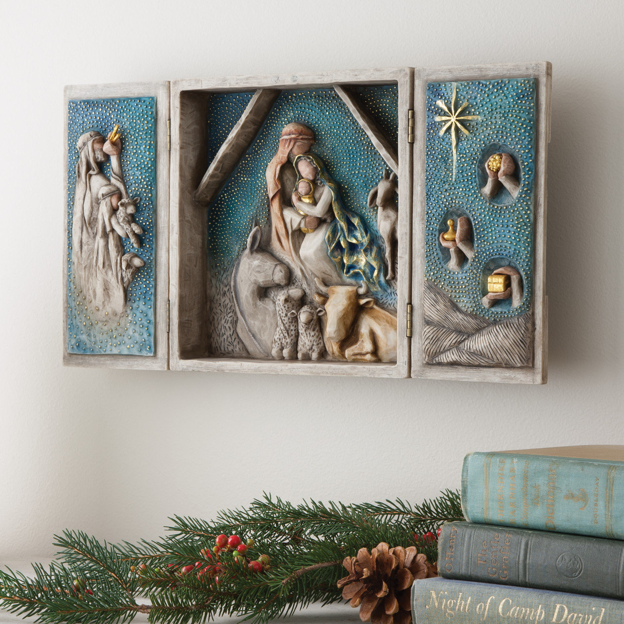 WillowTree Sculpted Nativity Triptych | Wayfair
