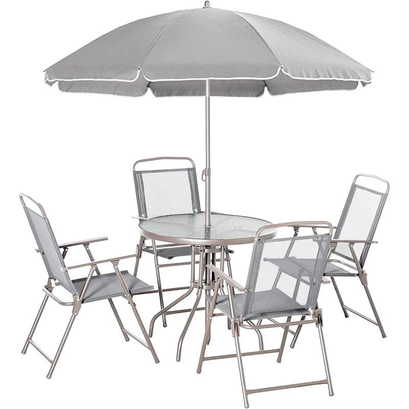 Dakota Fields Amodea Rectangular 6 - Person 140Cm Long Dining Set with ...