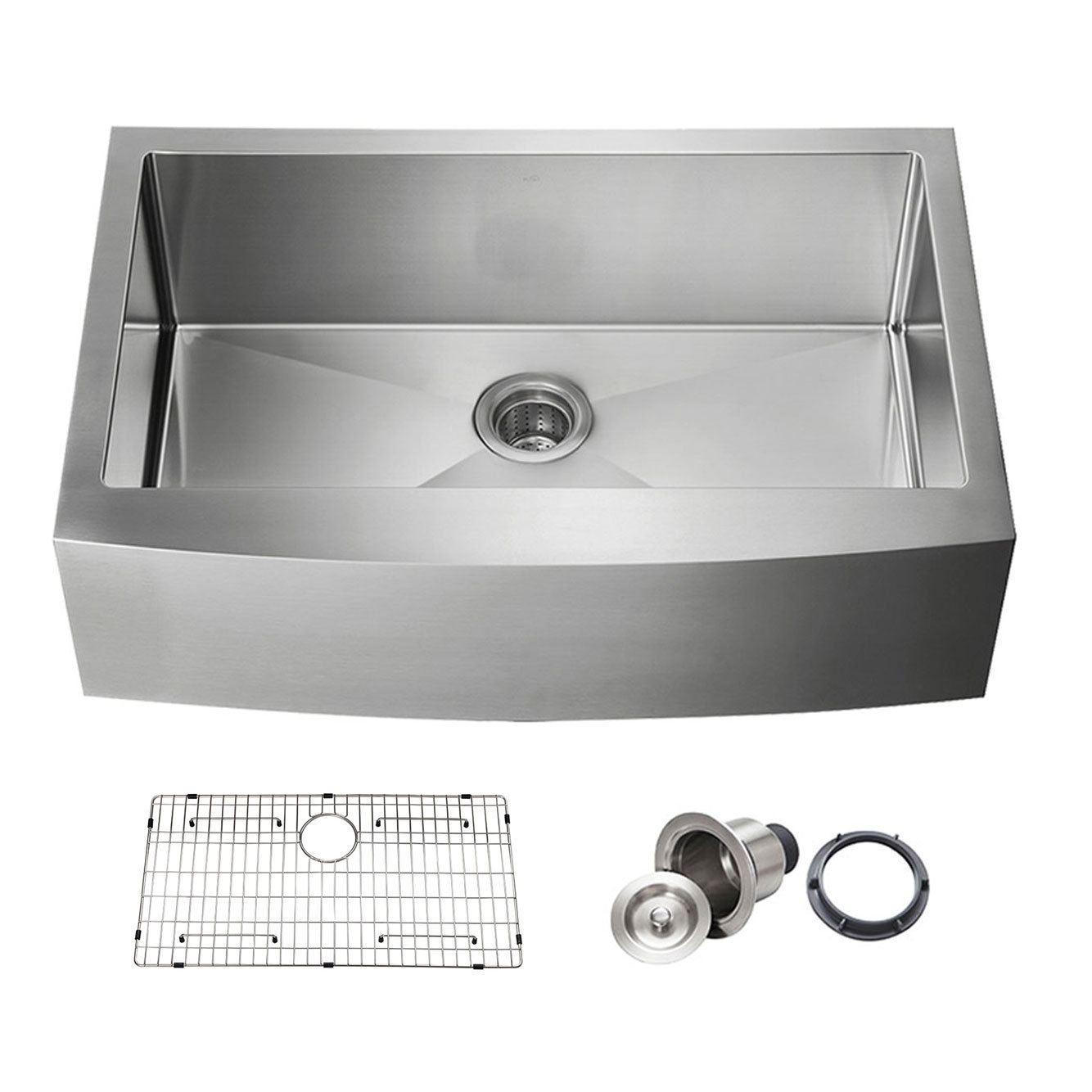 KIBI USA KIBI 22'' W Single Bowl Stainless Steel Undermount Kitchen ...