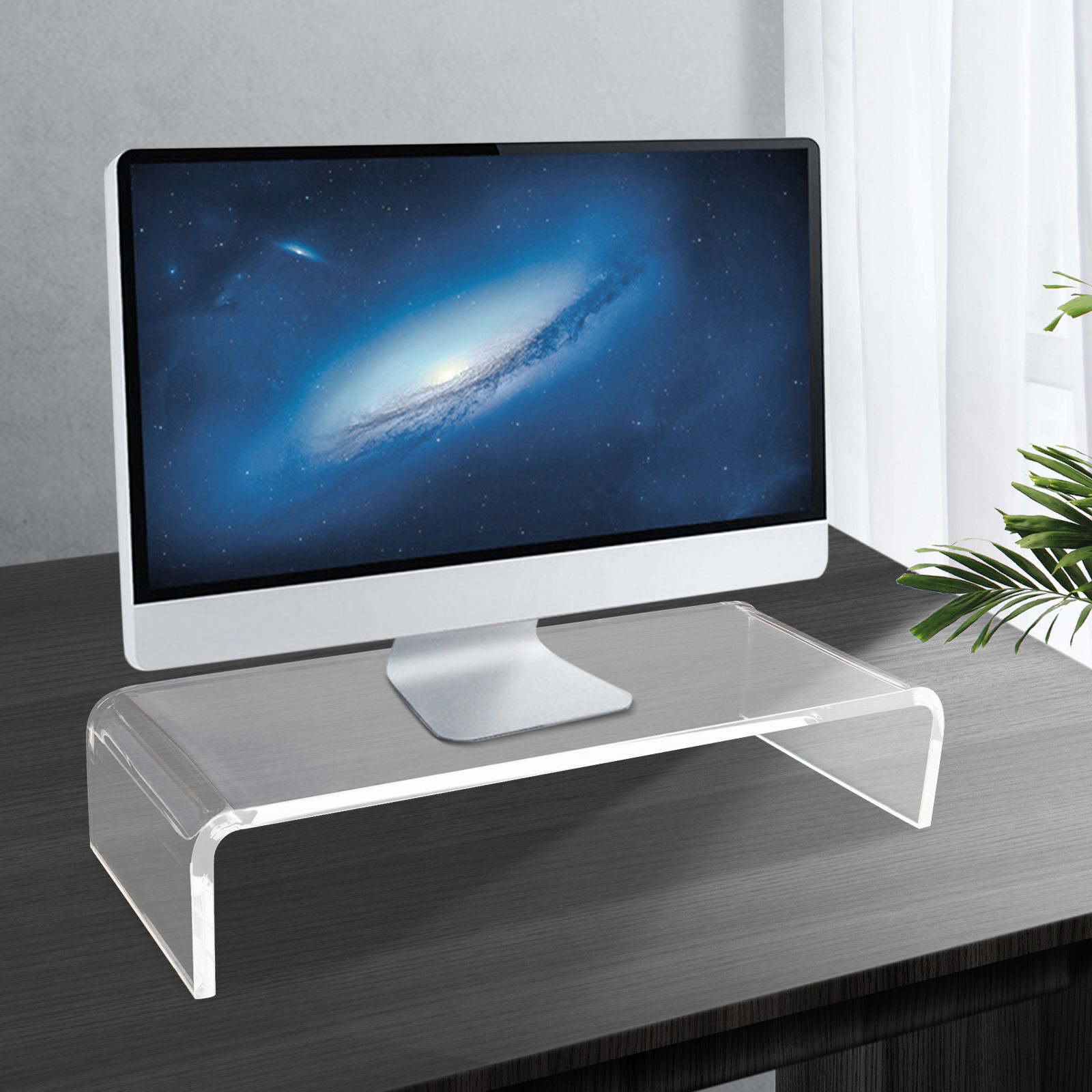 Orren Ellis Acrylic Arched Monitor Stands Computer Laptop Stand Riser ...