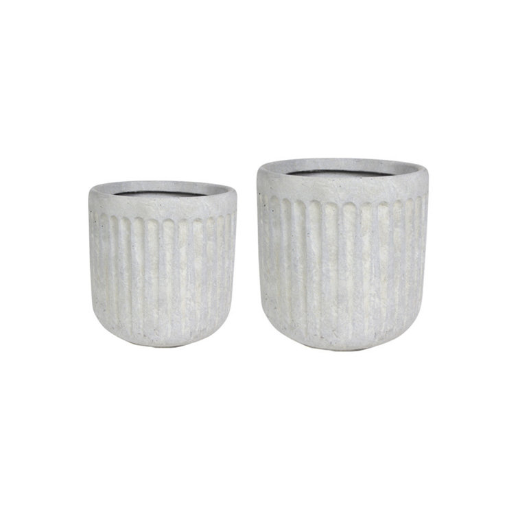 Freeport Park Brick 2 Piece Clay Plant Pot Set | Wayfair.co.uk