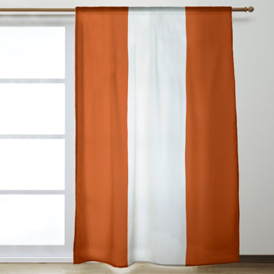 Orange Striped Curtains & Drapes You'll Love in 2020 | Wayfair