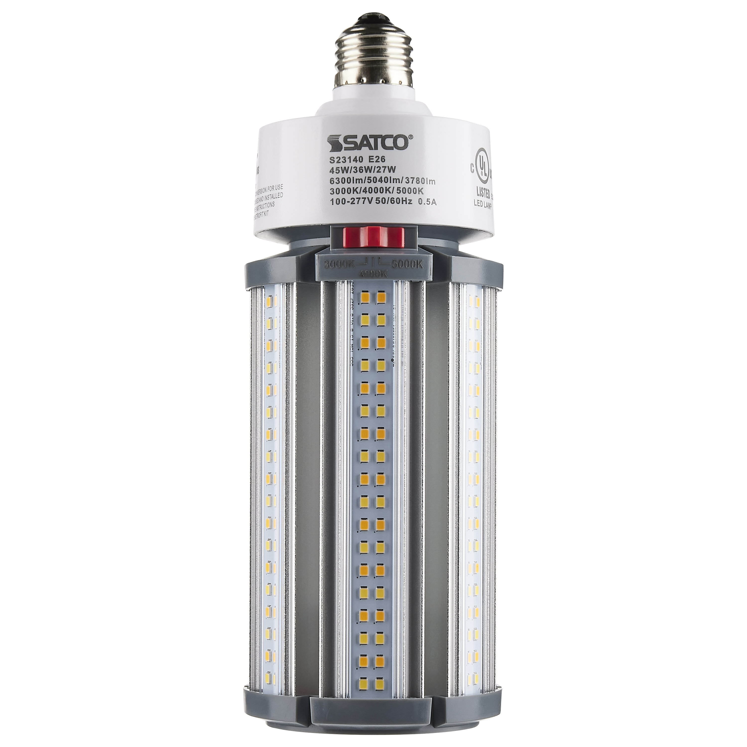 Satco 45 Watt, LED Dimmable Light Bulb, Selectable CCT E26/Medium ...