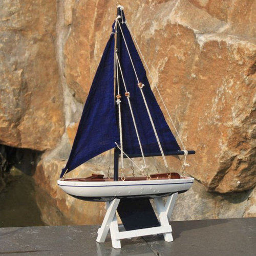 Handcrafted Nautical Decor Wooden It Floats Floating Model Sailboat ...
