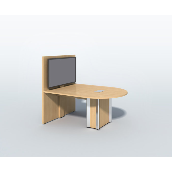 In2 Design Curved End Conference Table with Power Modules | Wayfair