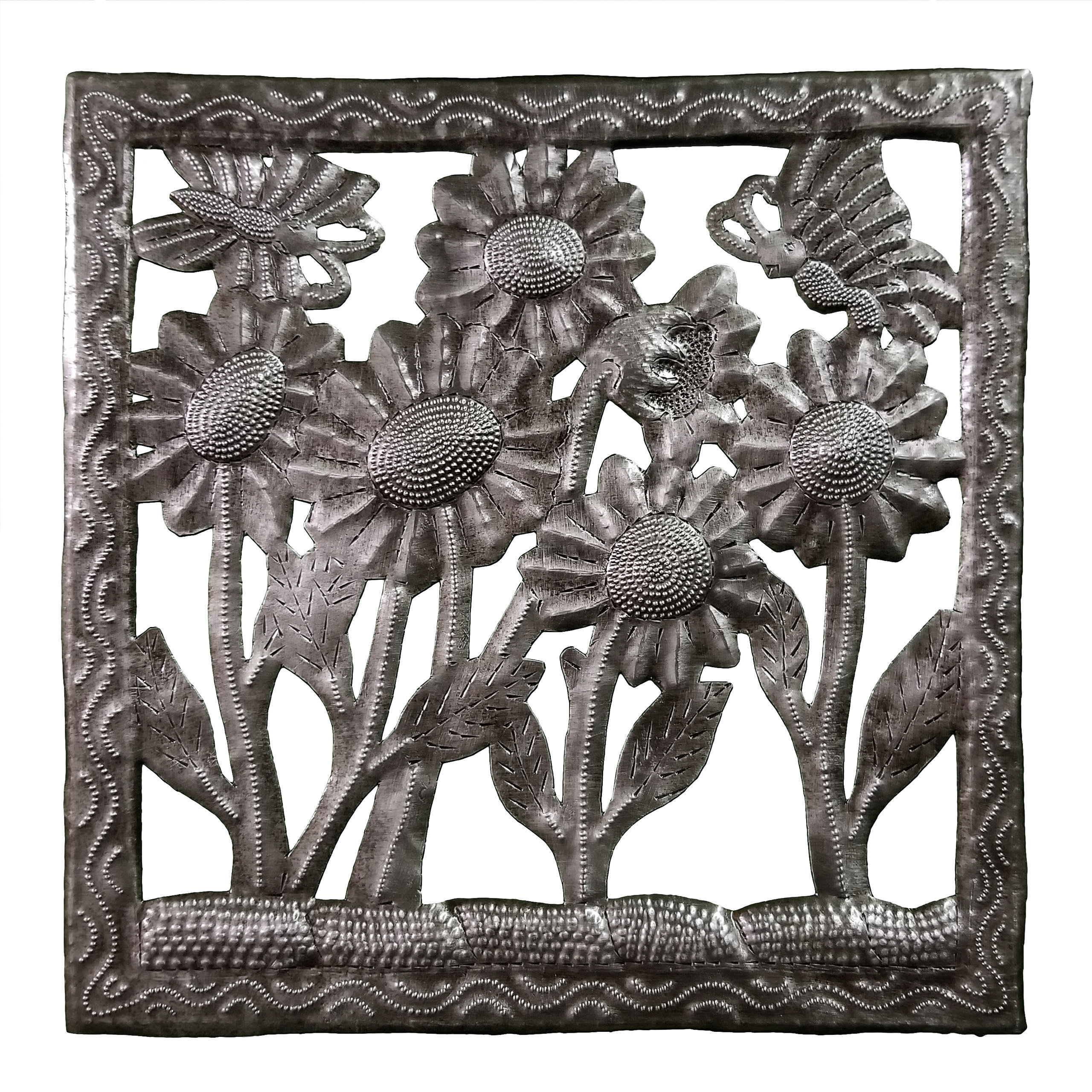 August Grove® Flower Square Wall Décor | Wayfair