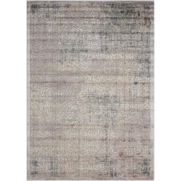 House of Hampton® Exmore Machine Woven / Power Loomed Gray Rug ...