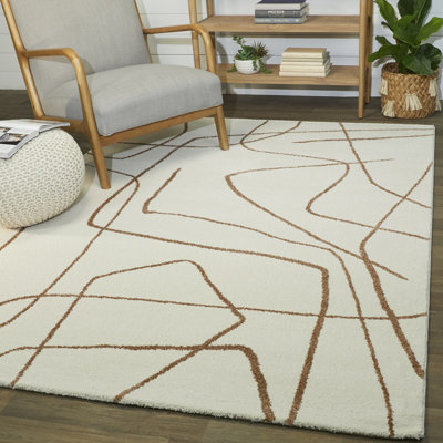 Blue Elephant Goodrow Rust/Cream Rug & Reviews | Wayfair.co.uk
