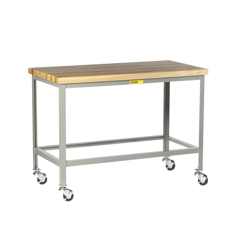 WFX Utility™ Mobile Butcher Block Top Workbench | Wayfair