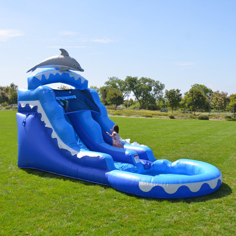 HeroKiddo 10' x 21' Inflatable Water Slide with Air Blower | Wayfair