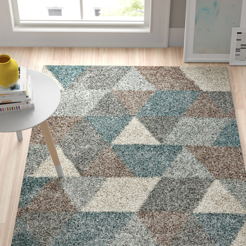 Zipcode Design Elliot Grey/Teal Rug & Reviews | Wayfair.co.uk