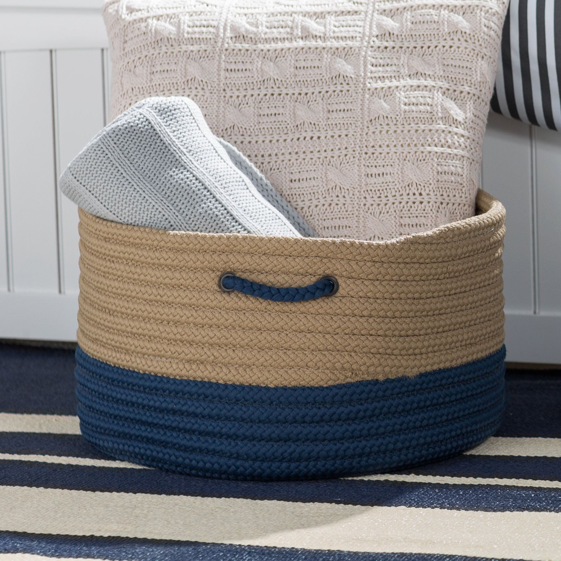 Breakwater Bay Round Fabric Basket & Reviews | Wayfair