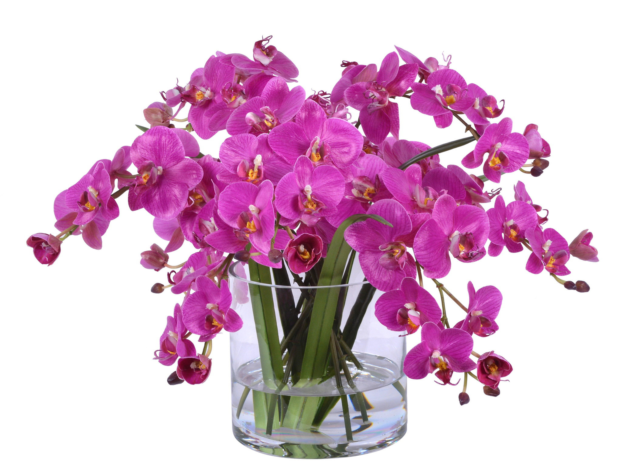 Winward Silks Orchid Centerpiece in Vase | Wayfair