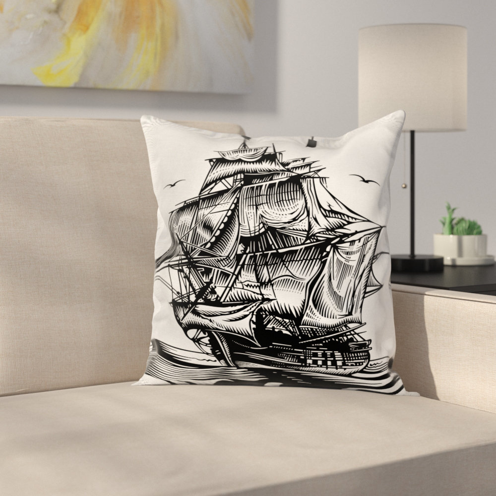 Square Pillow Line Drawing