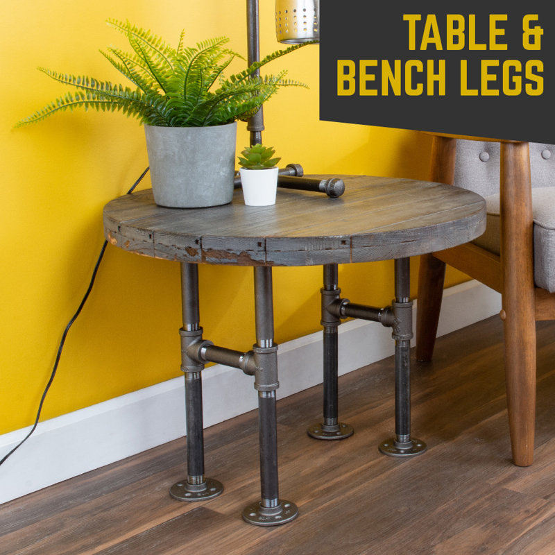 Williston Forge 3/4 In. Heavy Duty Industrial Pipe "H" Style Bench Leg ...