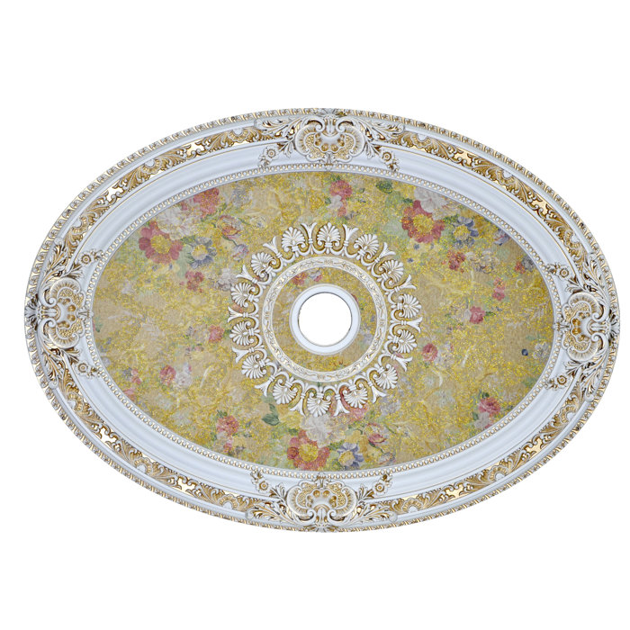 Artistry Lighting Floral Oval Ceiling Medallion | Wayfair.ca