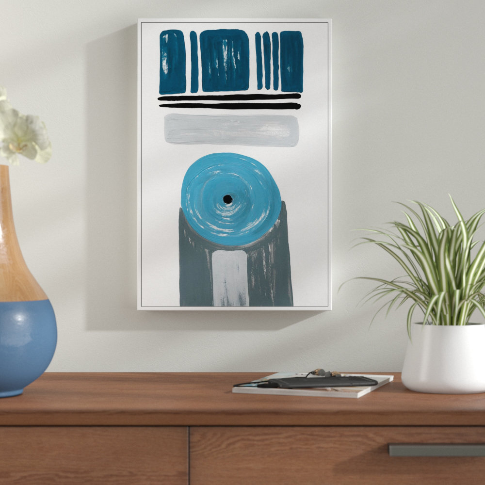 Corrigan Studio® Blue Target - Painting on Canvas | Wayfair