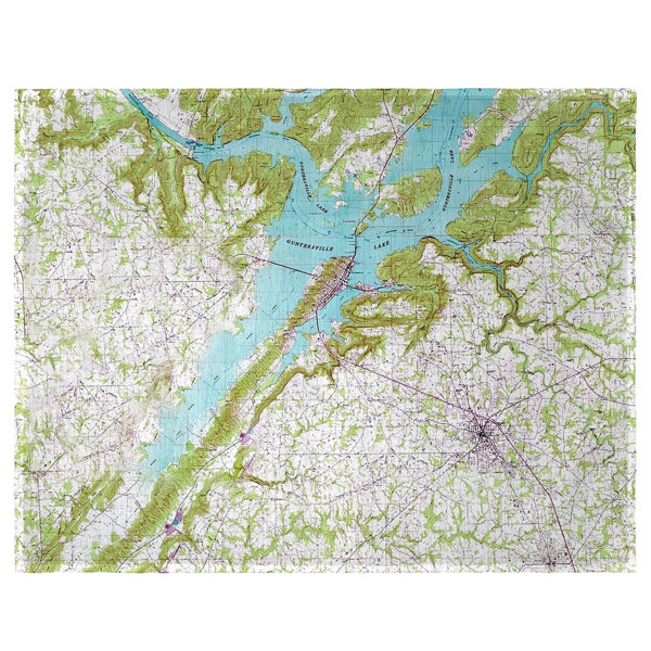 Breakwater Bay Johan Lake Guntersville, AL Nautical Map 18" Placemat ...