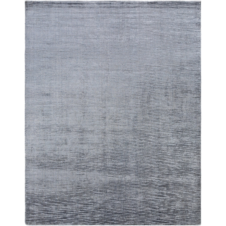 Elba Handmade Viscose Charcoal/Gray Rug | Joss & Main