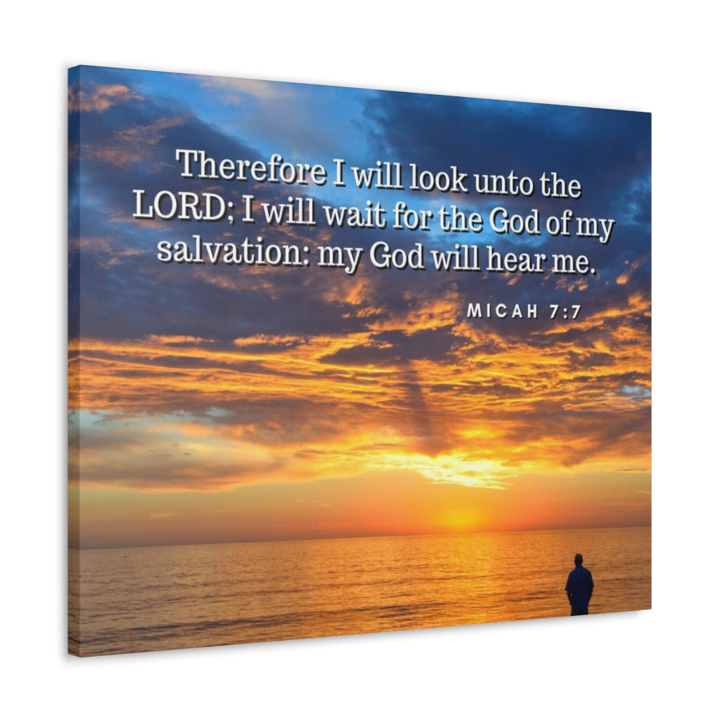Trinx My Salvation Micah 7:7 Bible Verse Christian - Wrapped Canvas ...