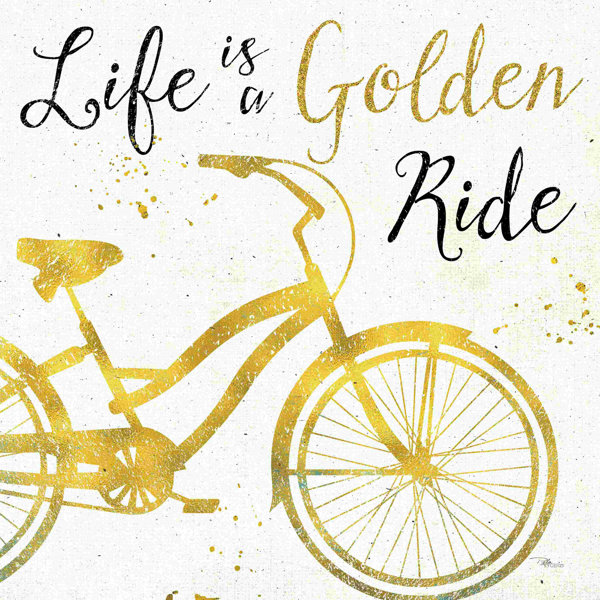 Trinx Golden Ride I by Pela Studio - Wrapped Canvas Print | Wayfair