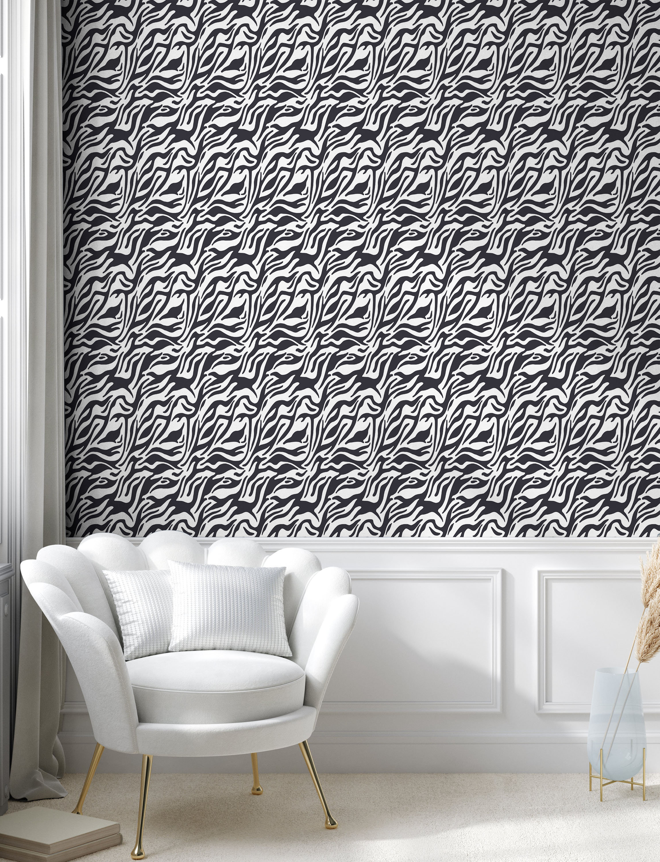 Wrought Studio Ceirra Peel & Stick Geometric Wallpaper | Wayfair