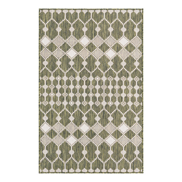 Outdoor-green-trellis-rug | Wayfair