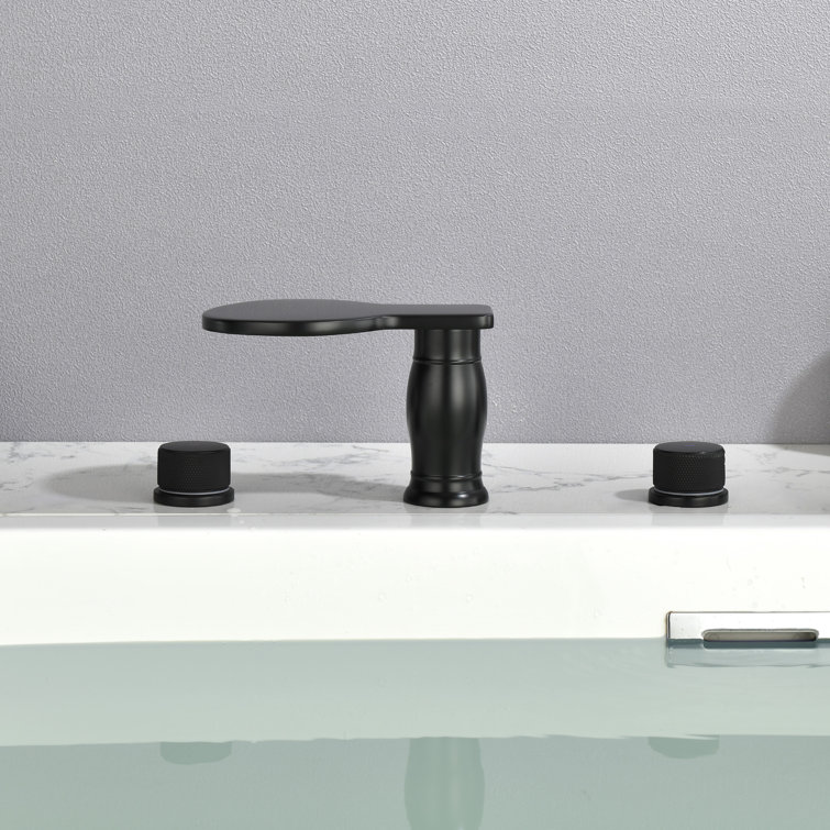 SHAMANDA Double Handle Deck Mounted Roman Tub Faucet Trim | Wayfair