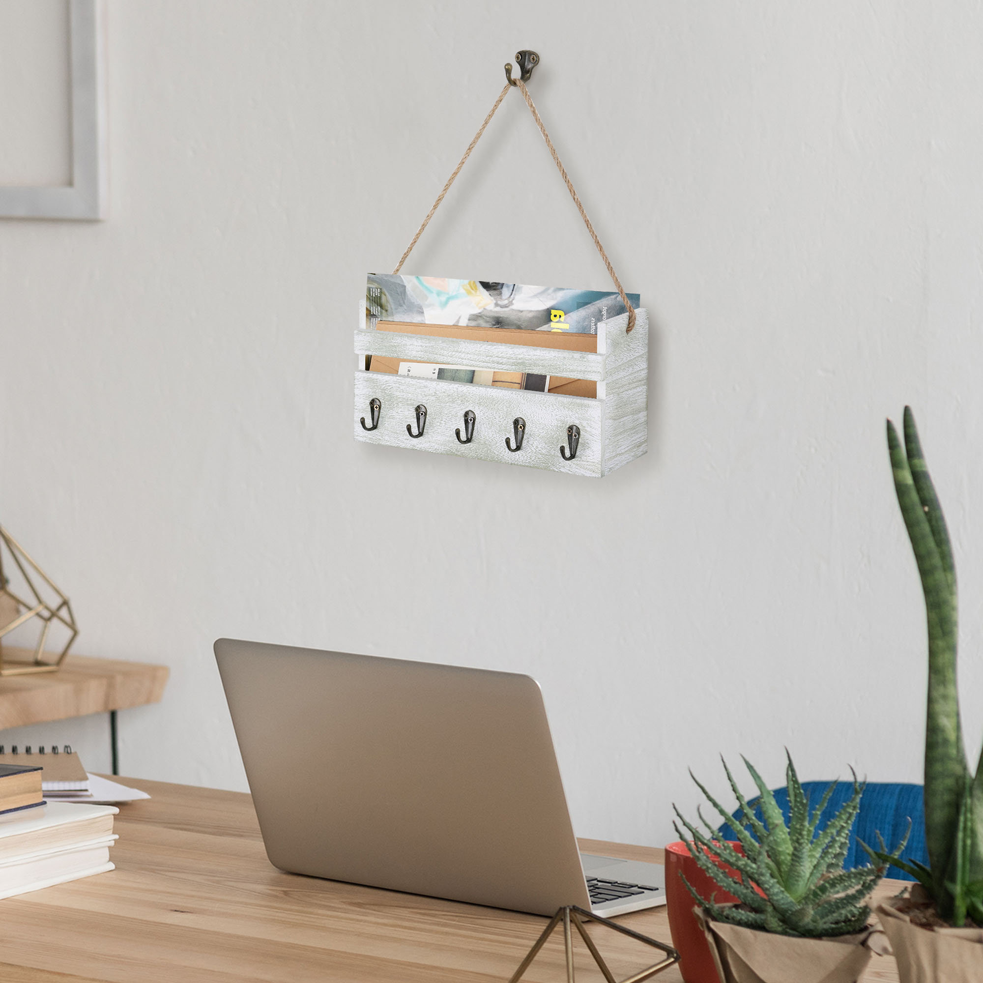Loon Peak® Ceciel Wall Storage Organizer with Key Hooks | Wayfair