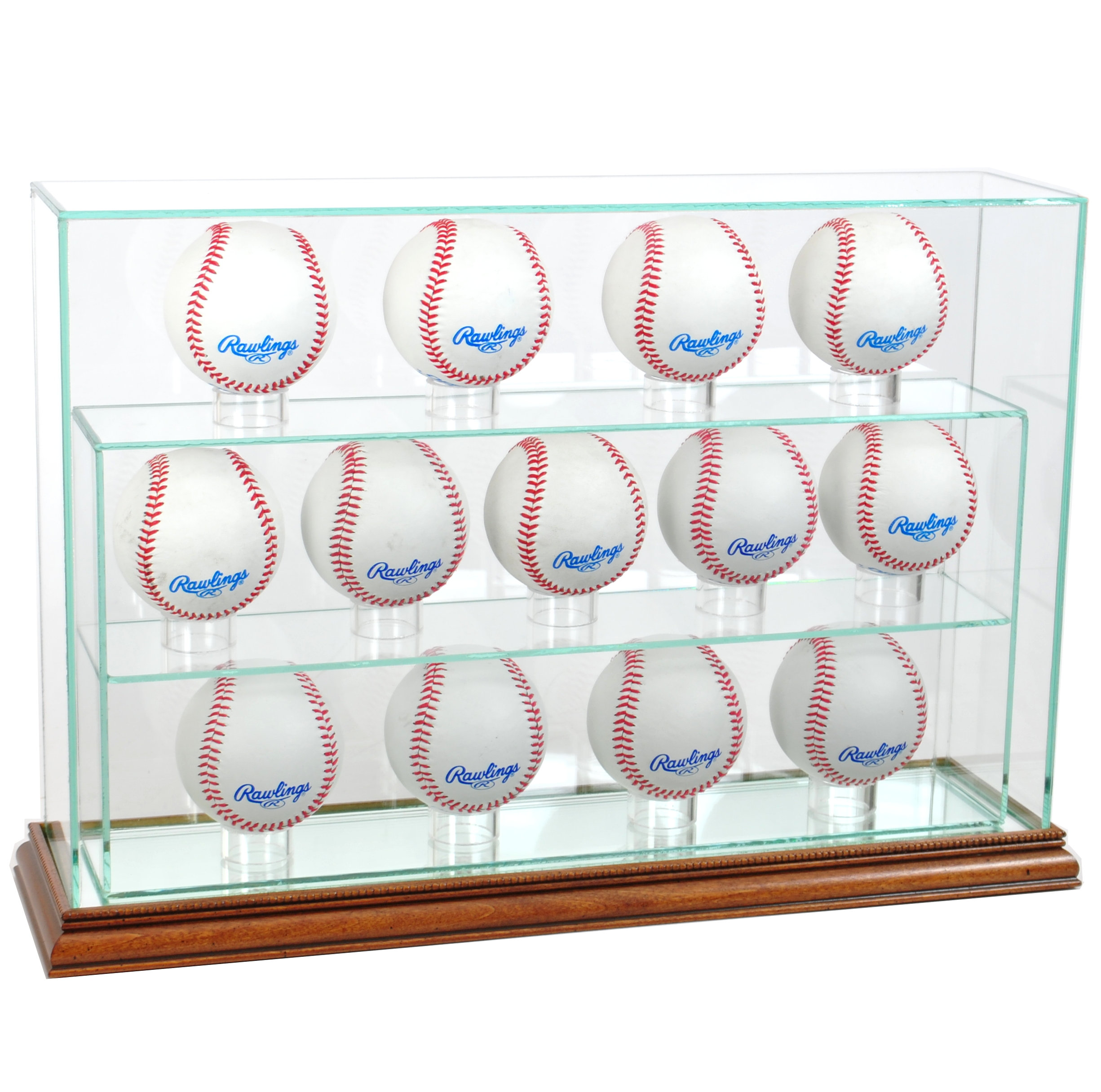 Perfect Cases And Frames 17'' x 4'' Glass Baseball Ball Display Case ...