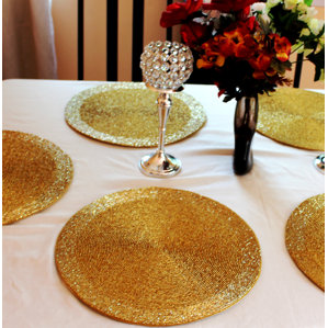 Gold Metallic Placemats | Wayfair