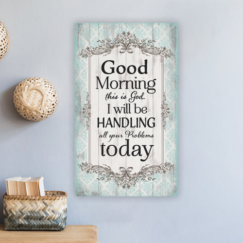 August Grove® Pine Pallet Good Morning Wall Décor & Reviews | Wayfair