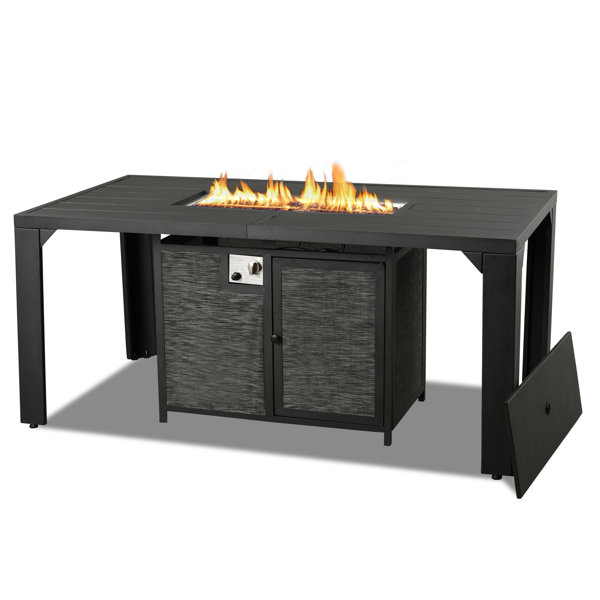 Patio-fire-dining-table | Wayfair