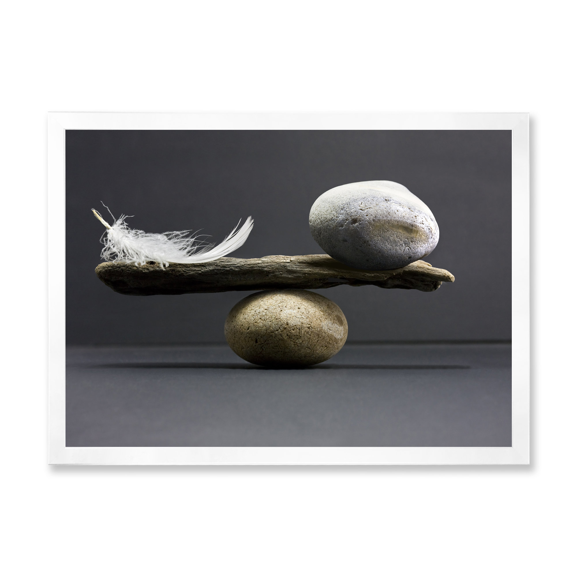 Ebern Designs Feather And Stone Balance Feather And Stone Balance ...
