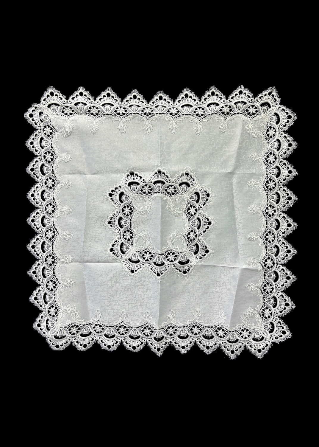 Alcott Hill® White Floral Lace Embroidered Cutwork Square Tablecloth ...