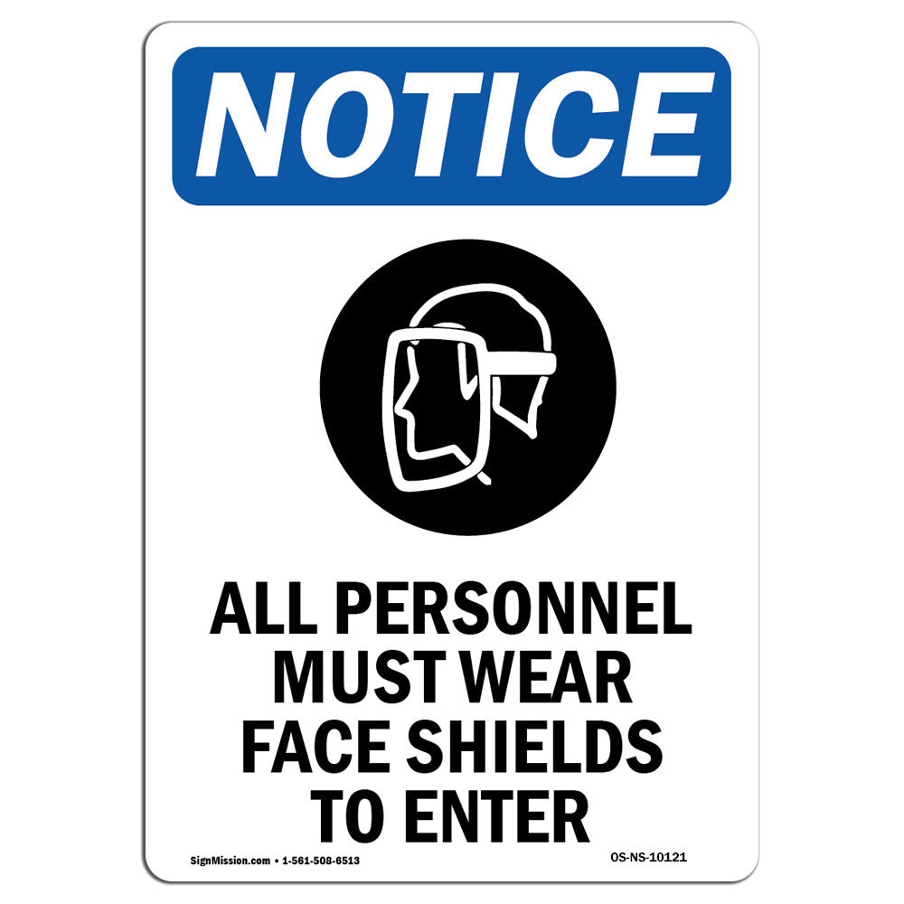 SignMission Osha Notice All Personnel Must Sign with Symbol | Wayfair