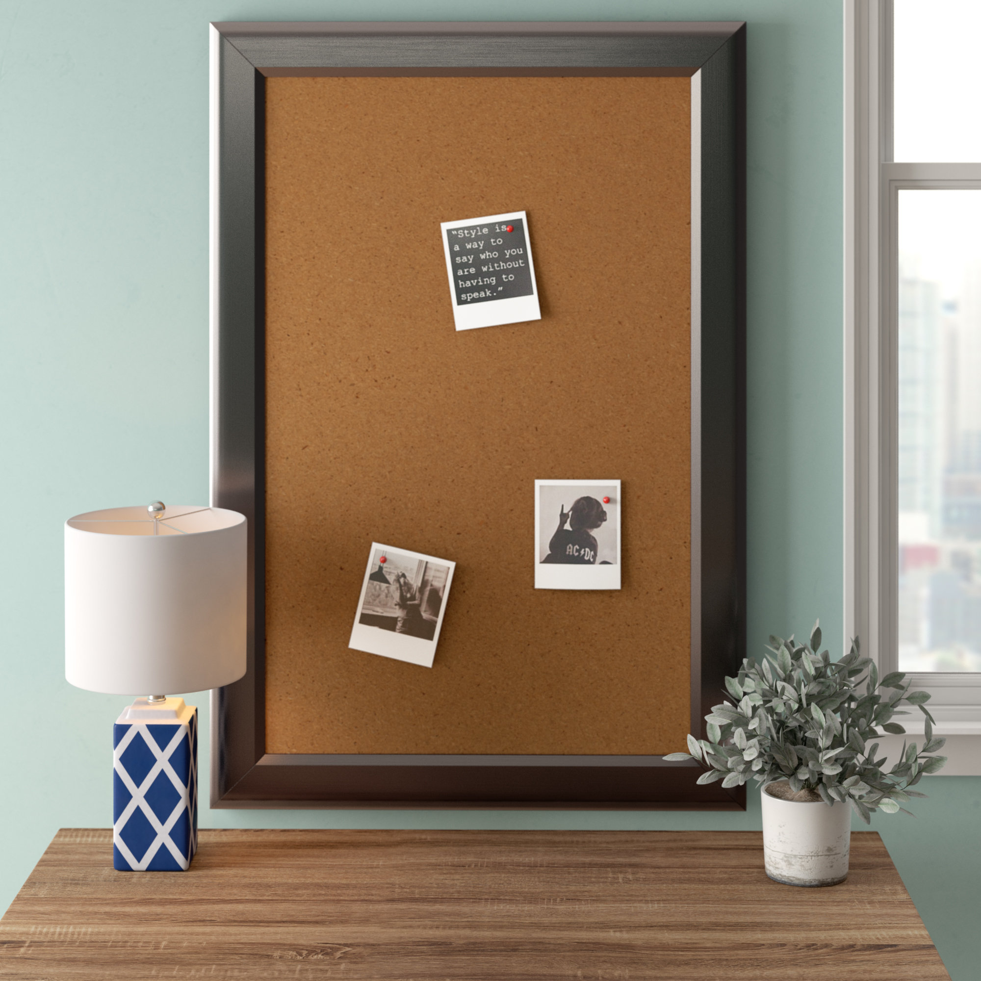 Lark Manor Linlin Wall Mounted Bulletin Board | Wayfair