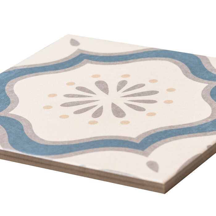 Long Island Mosaics & Tile DaVinci 7.9" x 7.9" Porcelain Patterned ...