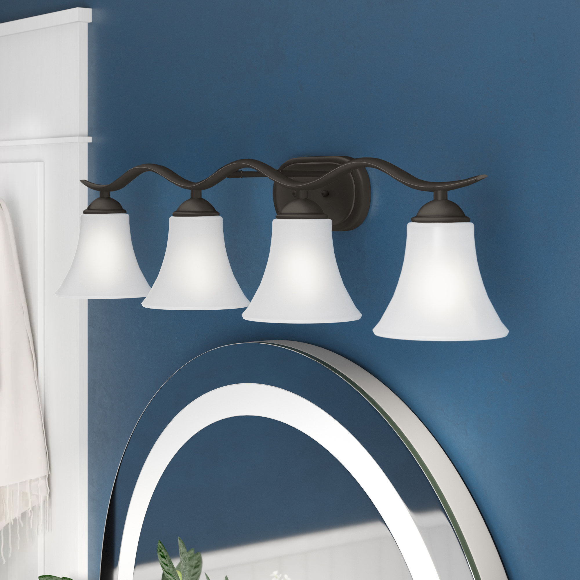 Charlton Home® Newfane 4 - Light Dimmable Vanity Light | Wayfair