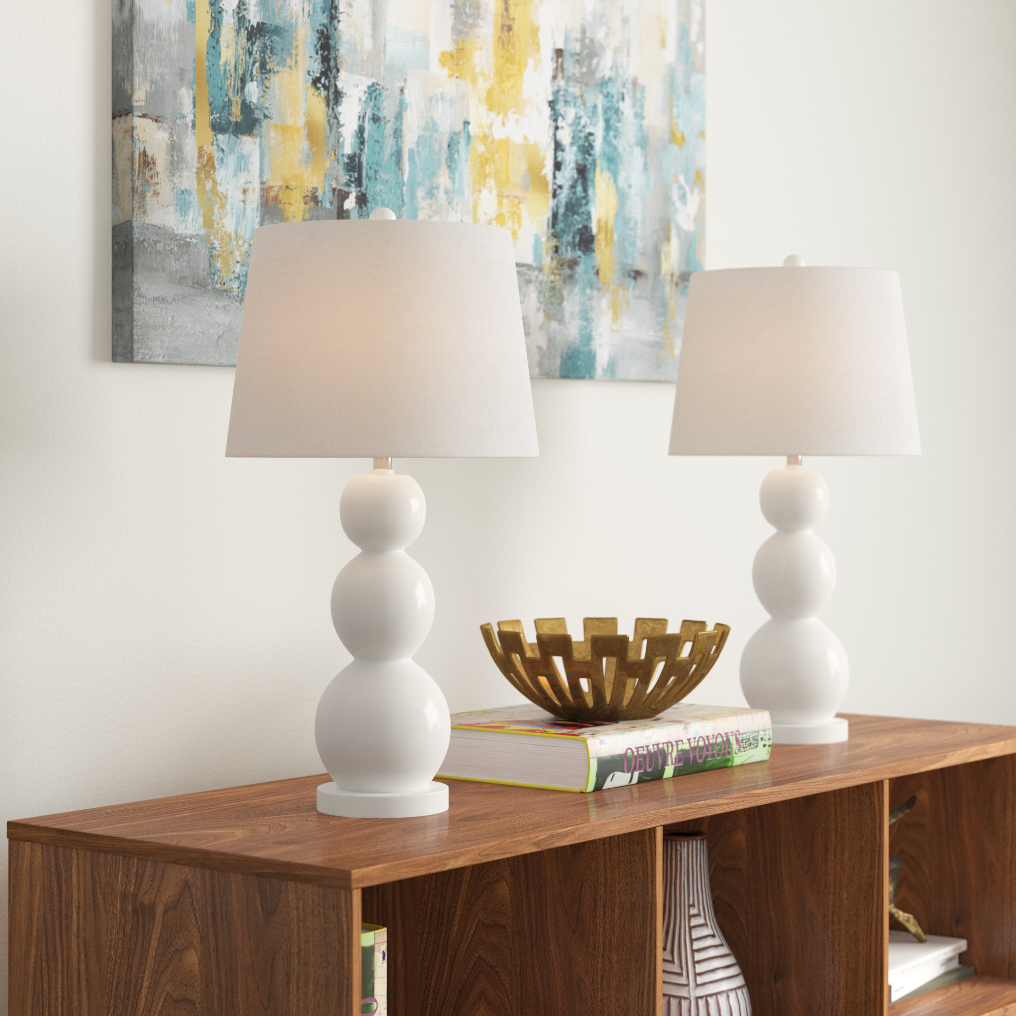 Corrigan Studio® Dearis 26.5" Table Lamp Set & Reviews | Wayfair