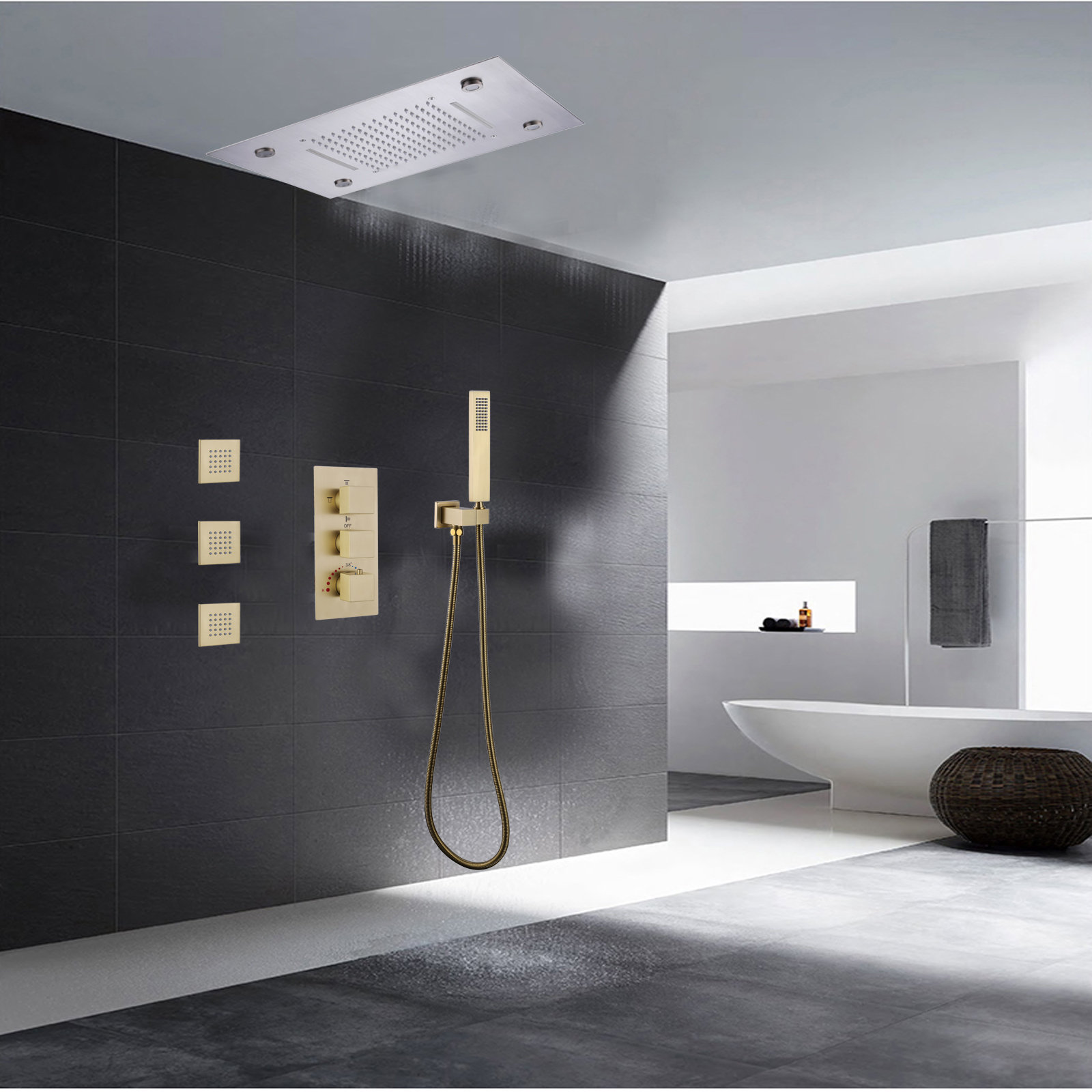 Dilon Complete Shower System with Rough-in Valve | Wayfair