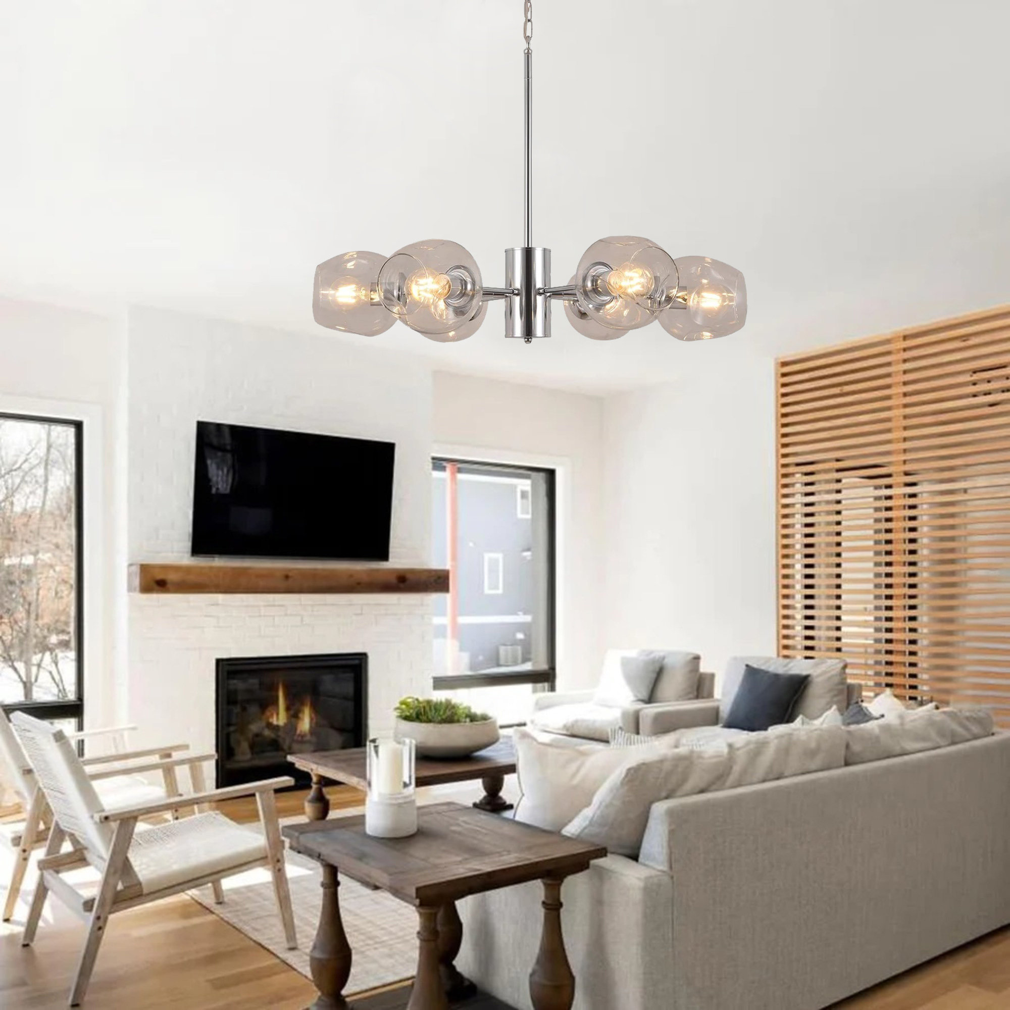 George Oliver Gethro 6 - Light Dimmable Sputnik Modern Linear ...