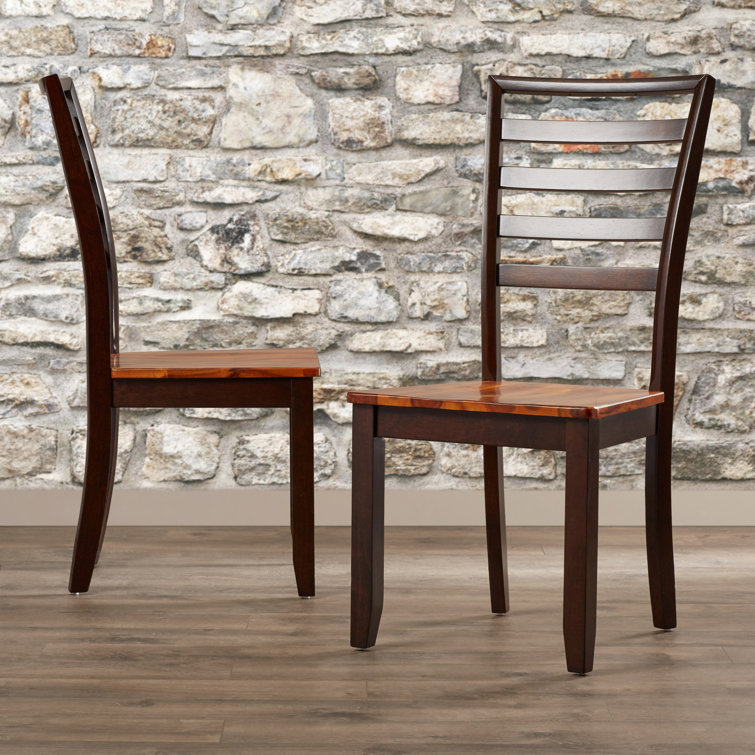 Foundstone™ Emmy Solid Wood Ladder Back Side Chair in Acacia & Reviews ...