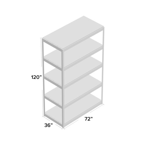 Hallowell Rivetwell Double Rivet Boltless 4 Shelf Shelving Unit Add-on ...