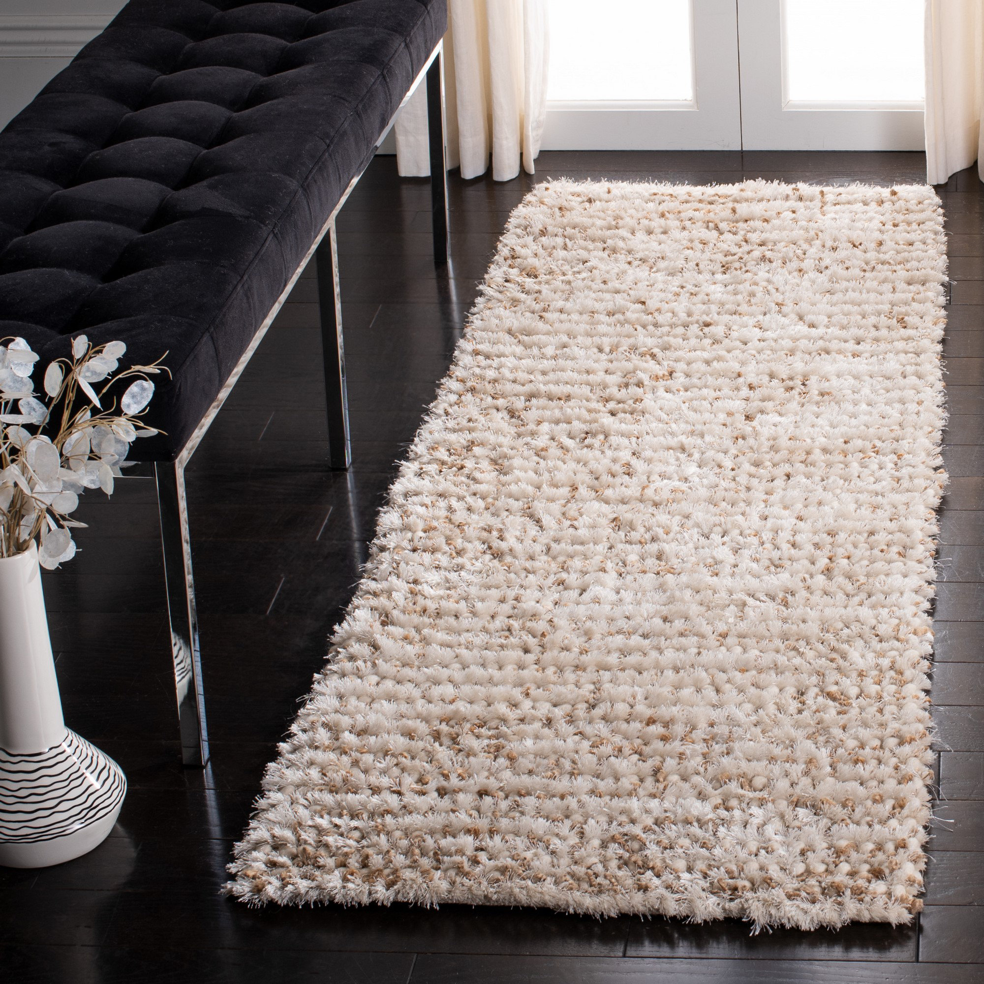 Lark Manor Delane Performance White / Beige Rug & Reviews | Wayfair