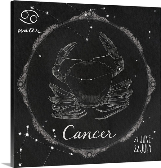 Trinx Night Sky Zodiac Night Sky Cancer by Sara Zieve Miller - Print ...